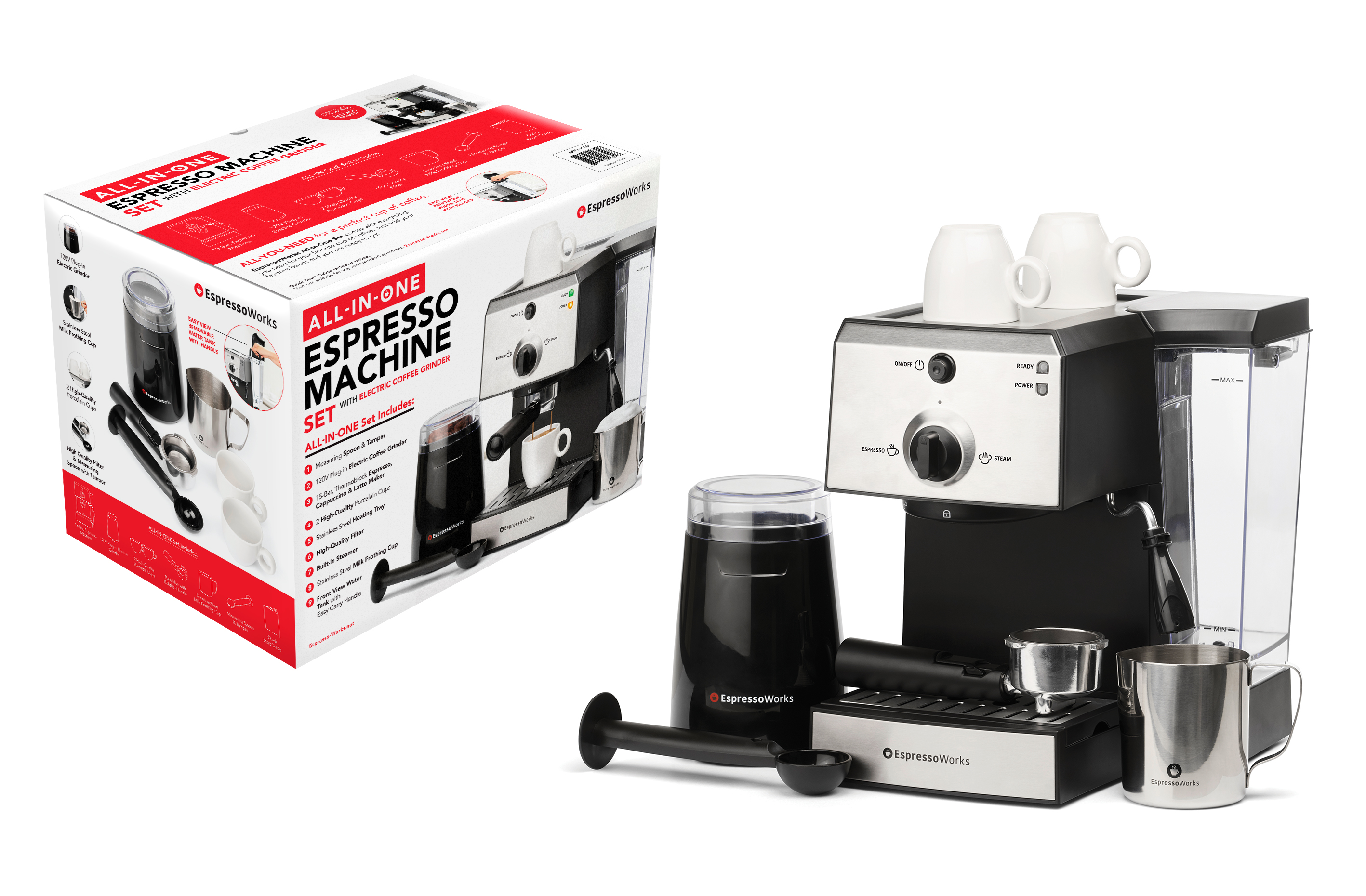 All-In-One Espresso Cappuccino Machine Bundle Set – Coffee Maker Reviews